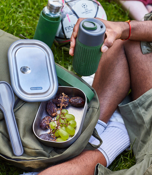 Black + Blum - Stainless Steel Lunch Box - Regular, 600ml - Olive ...